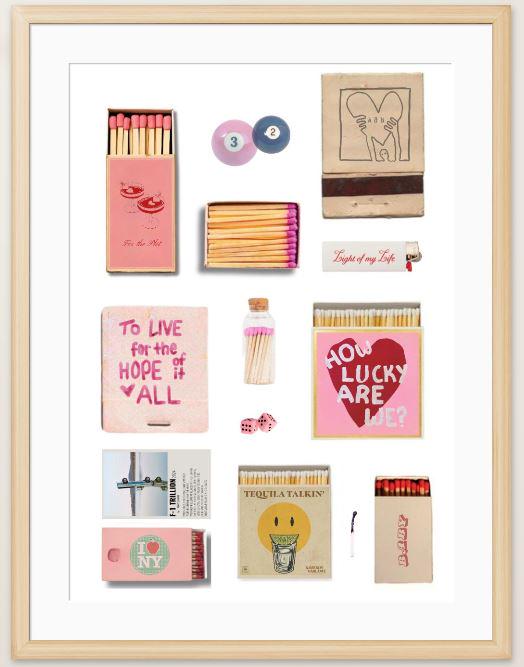 Custom Match Box Print for Wall Art, Perfect Anniversary or Valentines ...