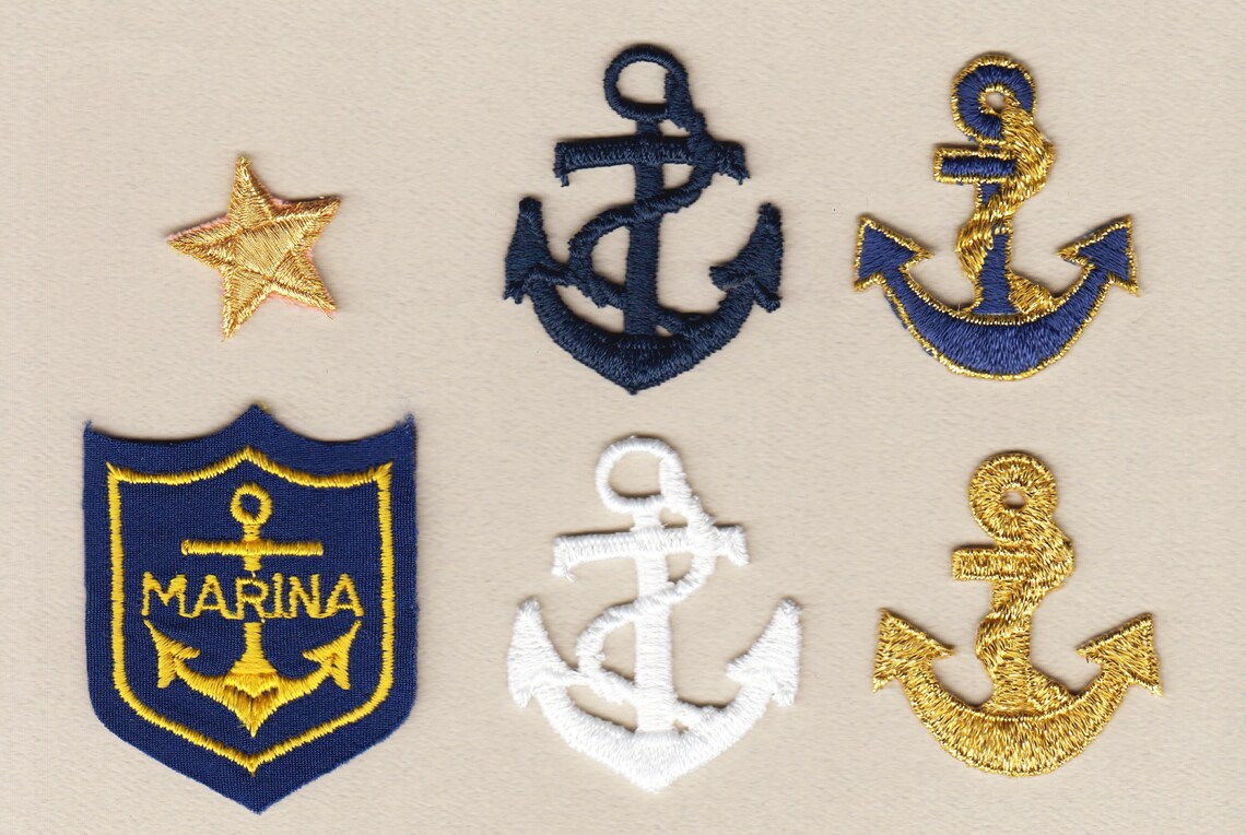Nautical Applique - Embroidered Patch - Etsy