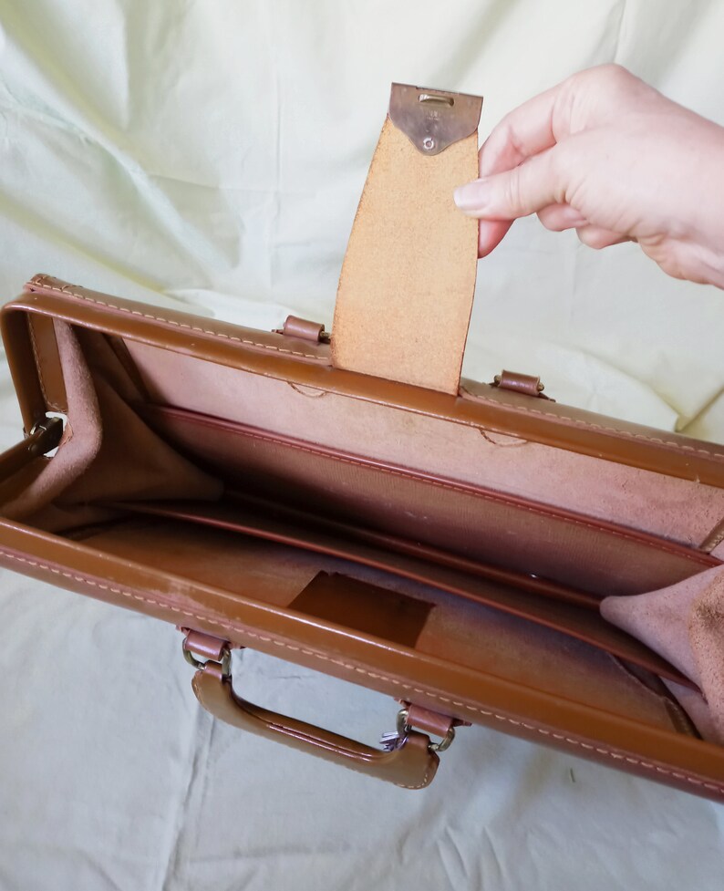 Vintage Leather Briefcase Attache Case - Etsy
