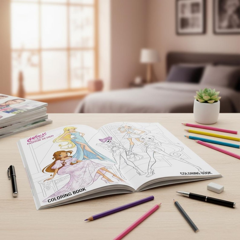 Winx Club Fashion Coloring Book | Limited Edition | 33 Page Printable ...