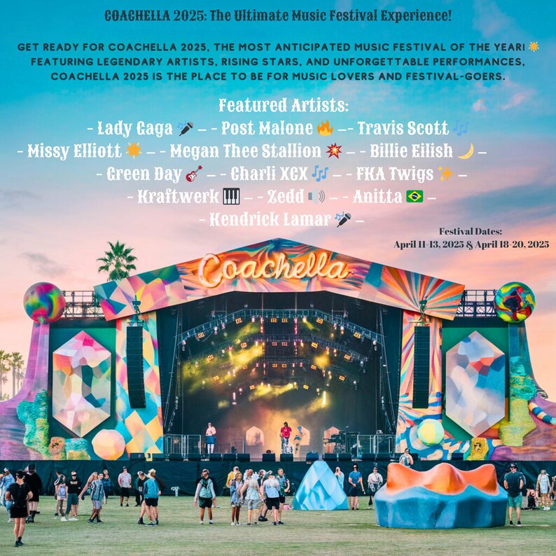 World’s Most Iconic Festival Promo Poster | Coachella Ticket Sale ...