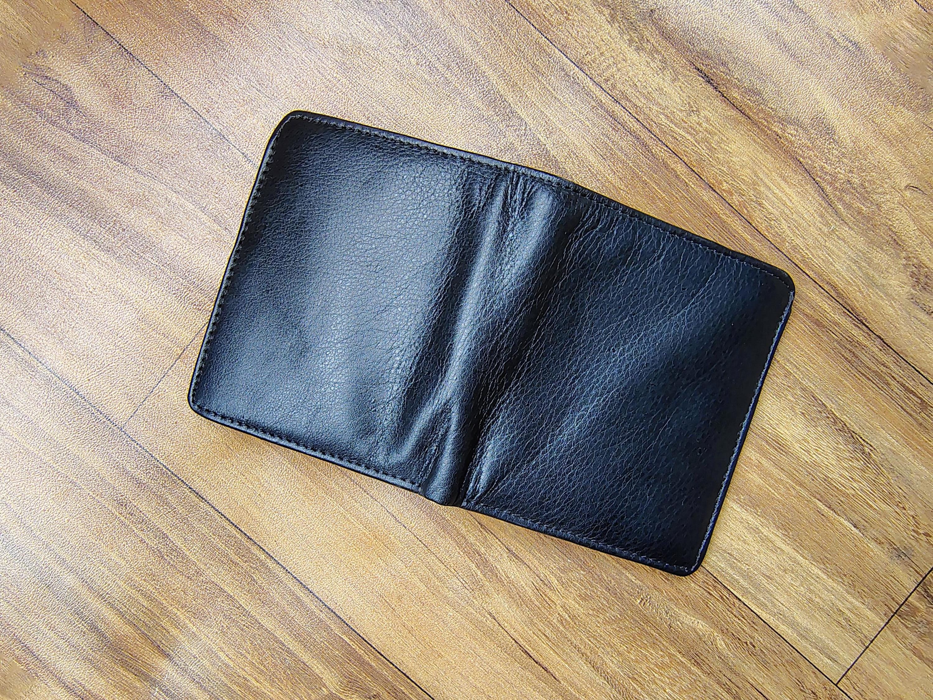 Leather Department of Corrections Officer Bi-fold Black Badge Wallet ...