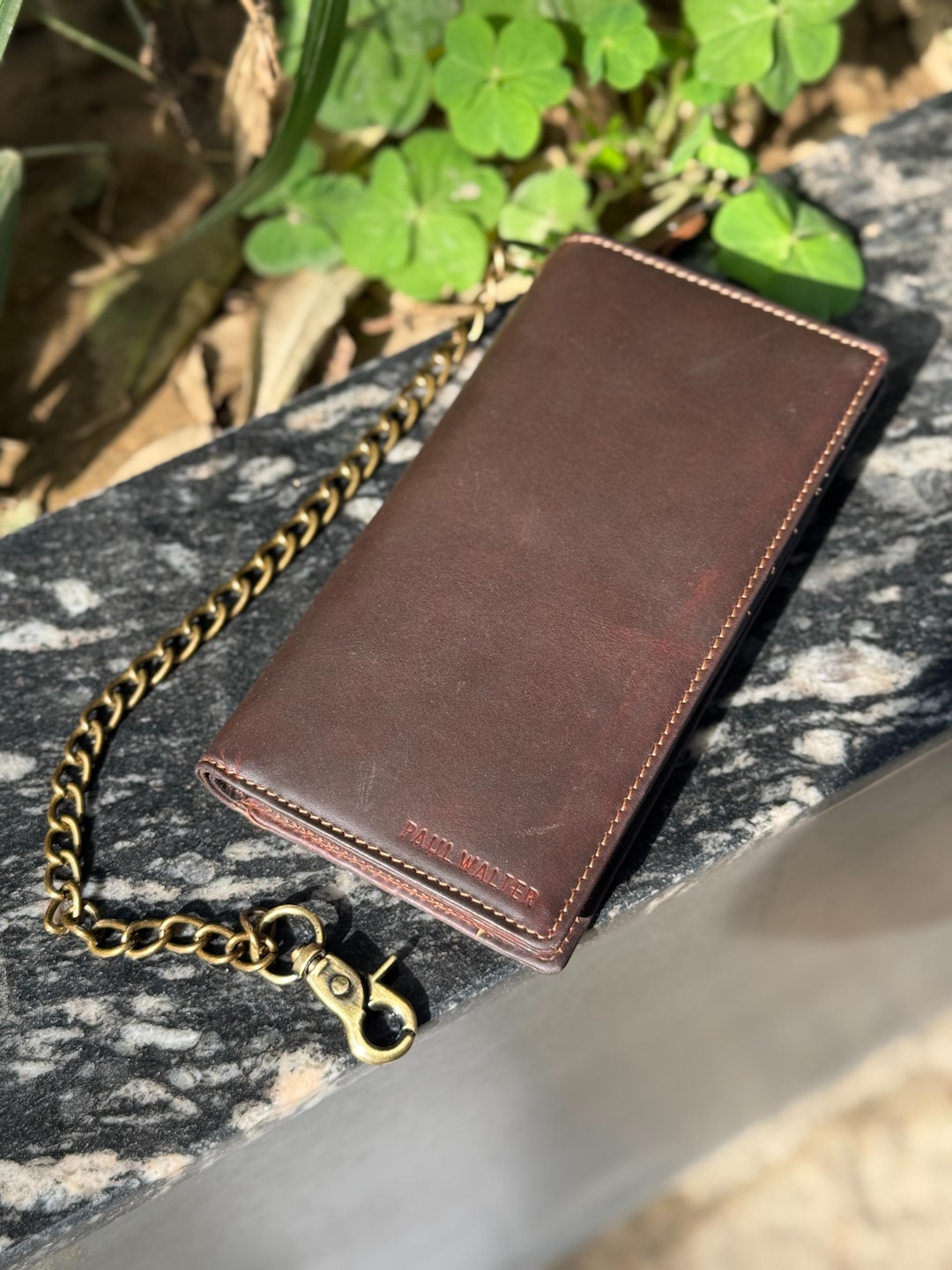 Leather Biker Wallet With Chain – RFID Blocking Trifold Trucker Wallet ...