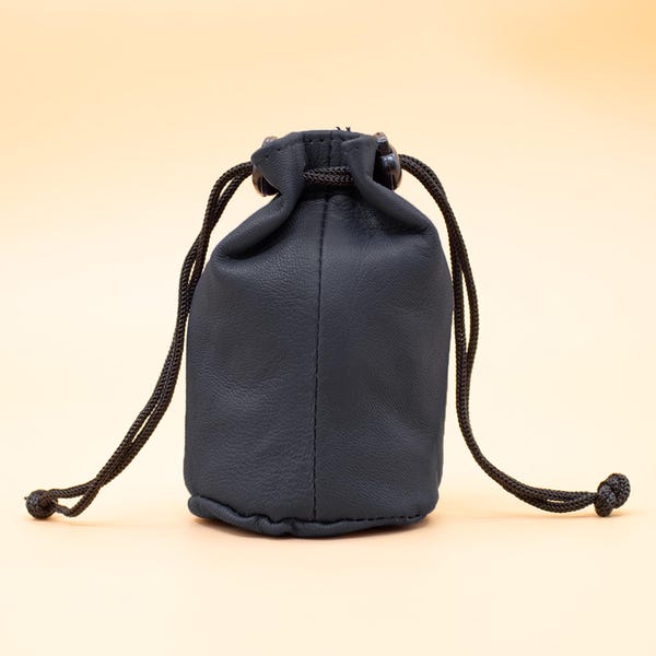 Leather Drawstring Pouch - Etsy