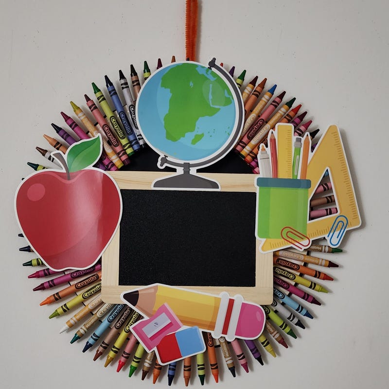 Crayon Wreath - Etsy