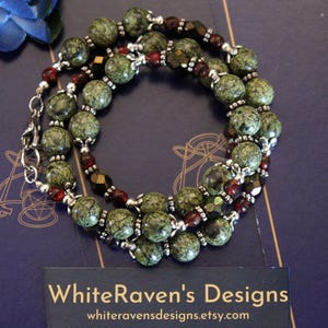 Medusa Goddess Necklace Wearable Witches Ladder Pagan Prayer Beads ...