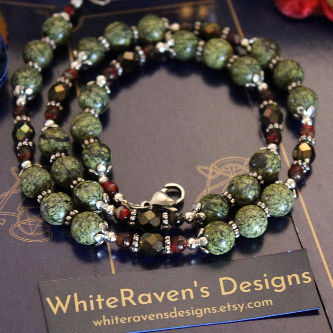 Medusa Goddess Necklace Wearable Witches Ladder Pagan Prayer Beads ...