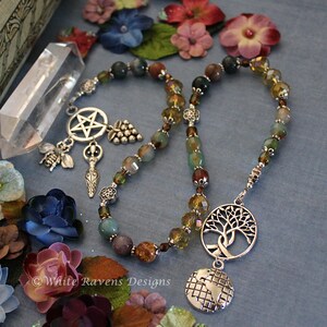 Gaia Goddess Spell Beads 3x9 Meditation Witches Ladder Greek Neo-pagan ...
