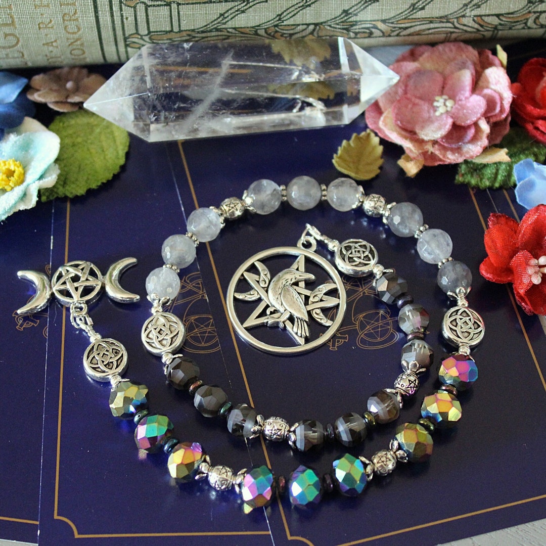 Witches Ladder Morrigan Goddess Pagan Prayer Beads Meditation Tools ...