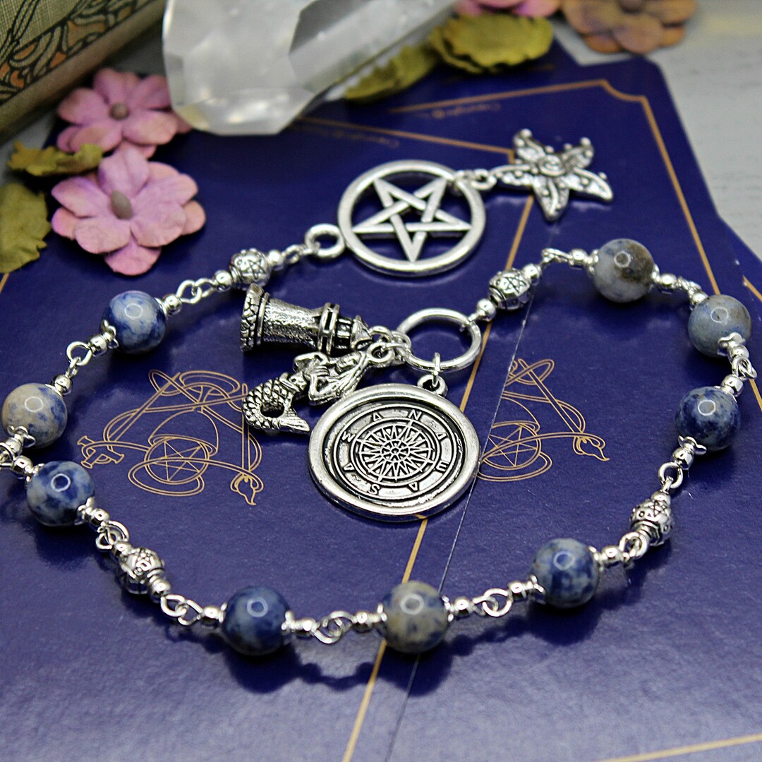 Sea Witch Spell Beads Meditation Tools. Wicca Pagan Prayer Beads ...