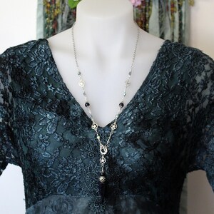 Blue Goldstone Pendulum Necklace: Wiccan Divination Tool, Handmade ...
