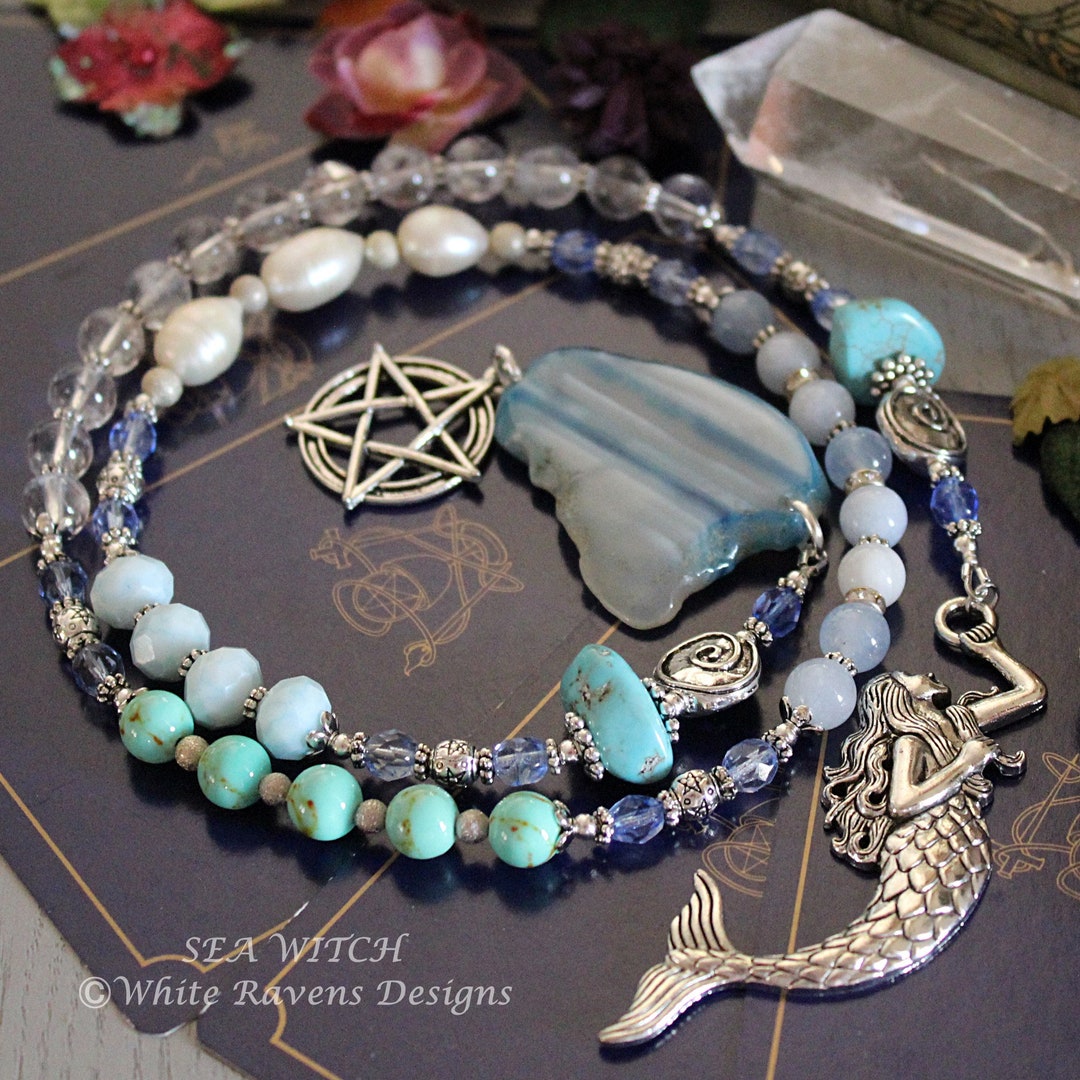 Sea Witch Prayer Beads Deluxe Witches Ladder. Water Goddess Aphrodite ...
