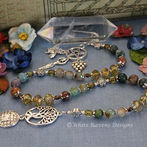 Gaia Goddess Spell Beads 3x9 Meditation Witches Ladder Greek Neo-pagan ...