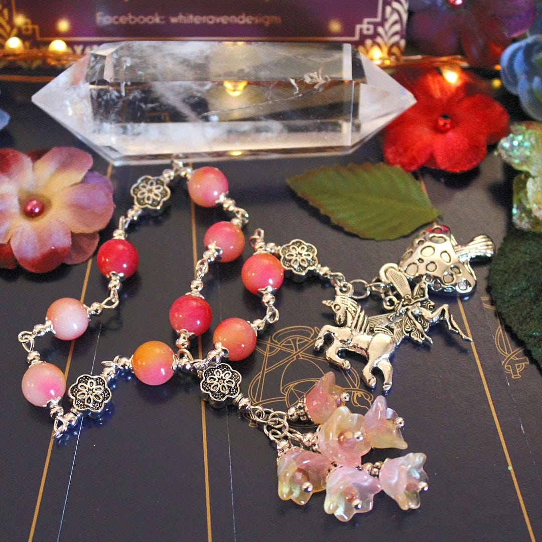 Faerie Realms Witches Ladder Prayer Beads, 13 Bead Fairy Witch Rosary ...