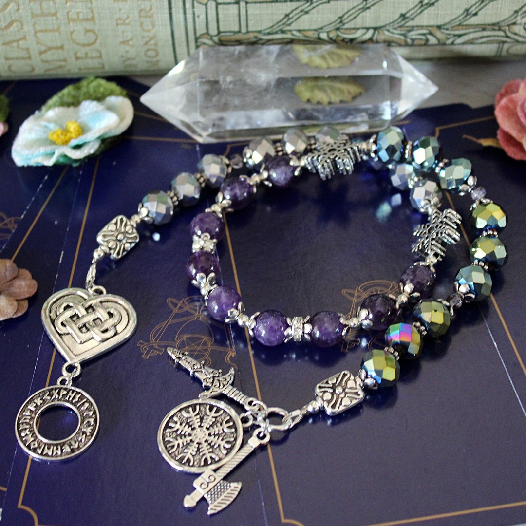 Witches Ladder Freyja Pagan Prayer Beads Meditation Tools. Wiccan Altar ...