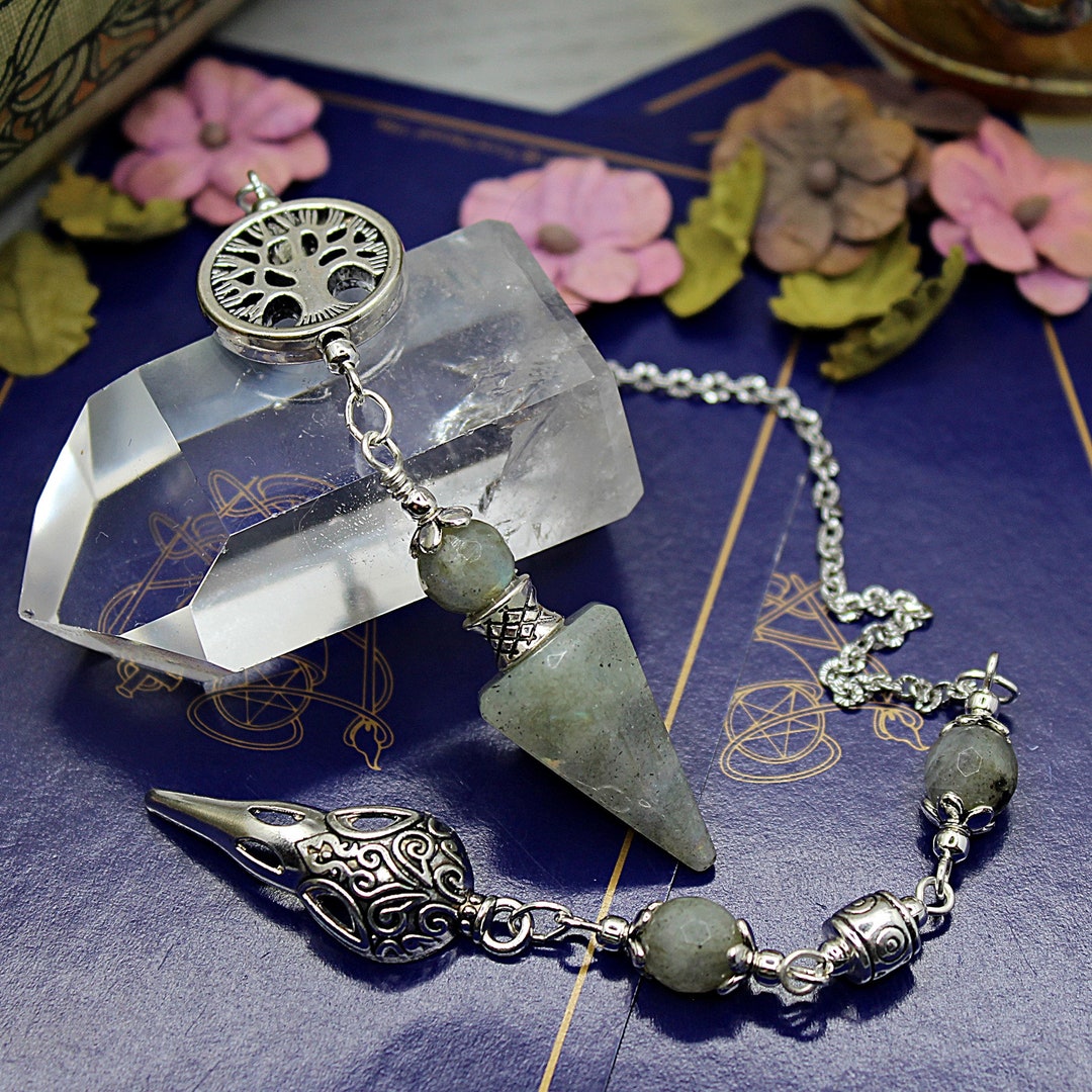 Mini Yggdrasil Pendulum Divination Tool, Small Labradorite Dowsing ...