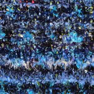 Blue Hand Knitted Triangle Shawl, Plus Size Romantic Hippie Warm Winter ...