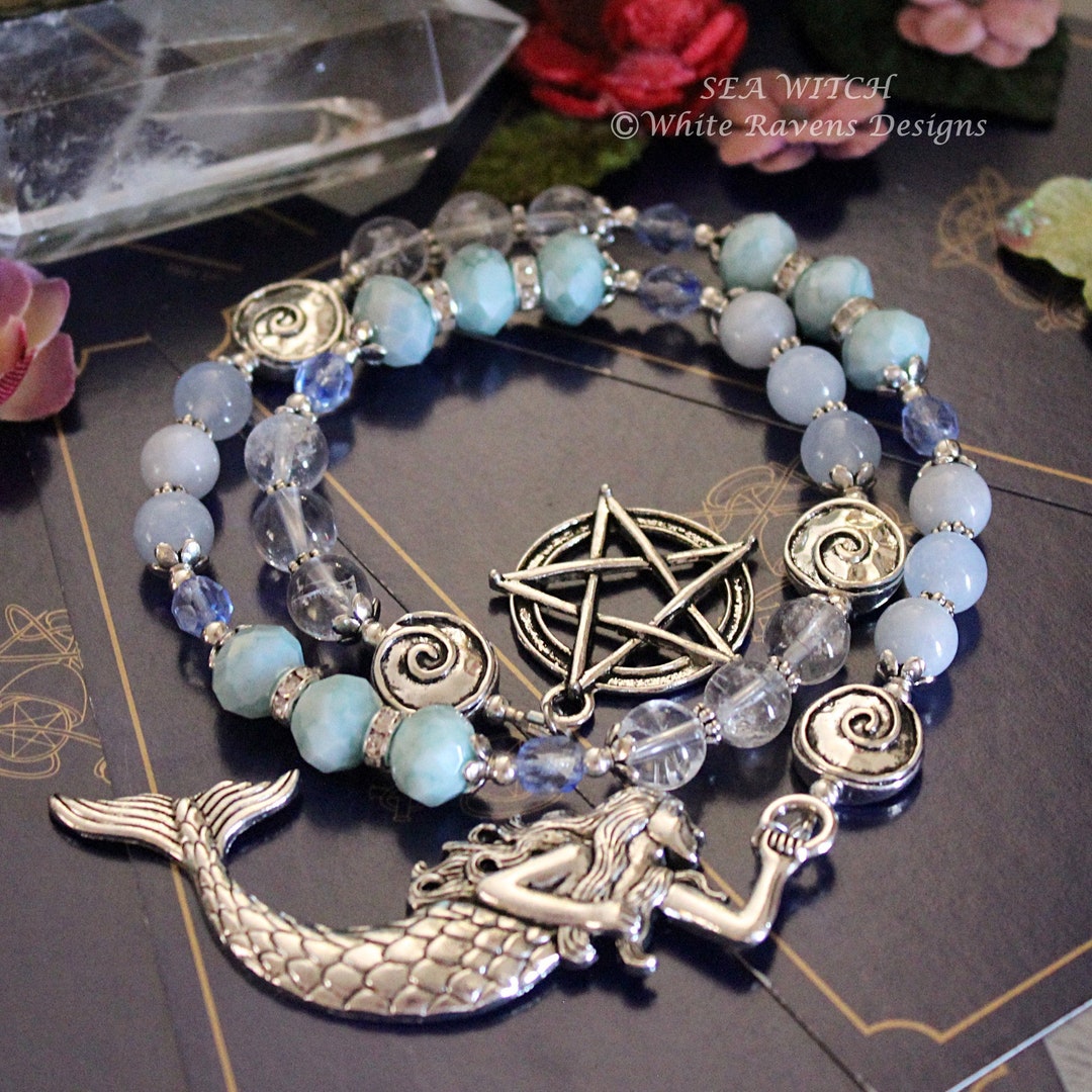 Sea Witch Prayer Beads Deluxe Witches Ladder. Water Deities Ran ...