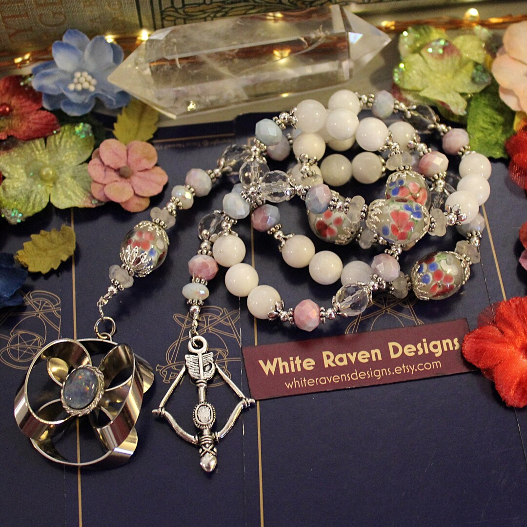 ARTEMIS Witches Ladder Greek Goddess Pagan Prayer Beads Witchy Gifts ...