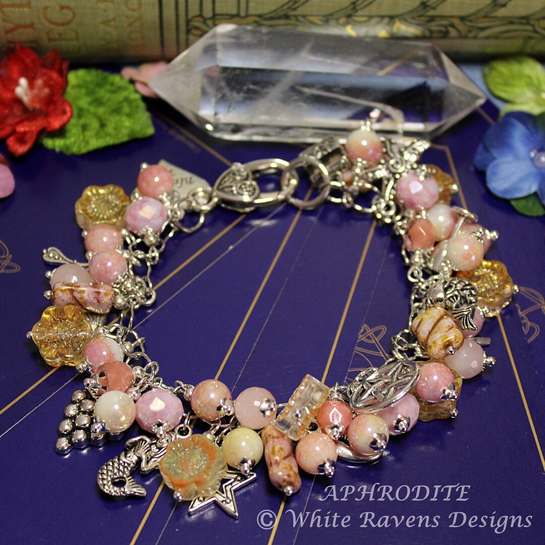 Goddess APHRODITE Deity Charm Bracelet, Sea Witch Mermaid Goddess of ...