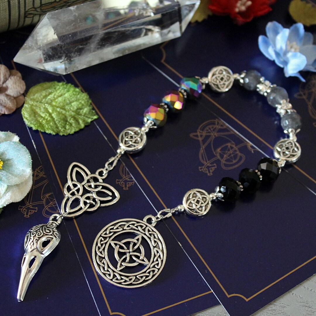 Witches Ladder Morrigan Goddess Mini Pocket Pagan Prayer Beads ...