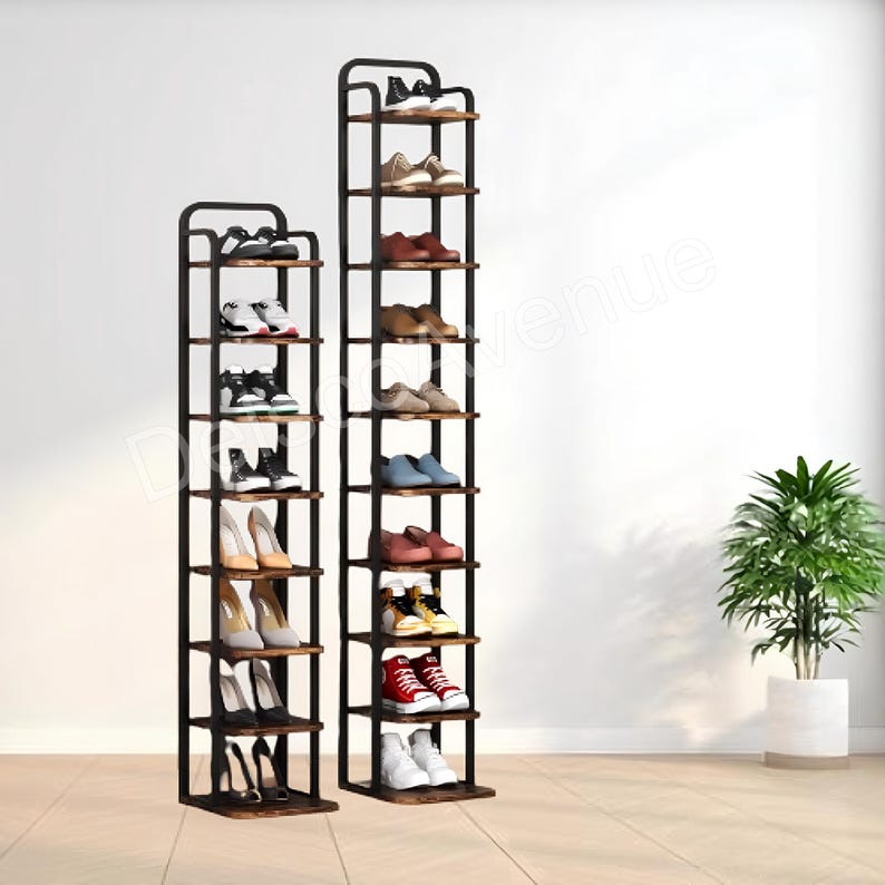 Wooden Multi Tier Shoe Rack | Tall Shoe Rack | Modern Shoe Rack ...