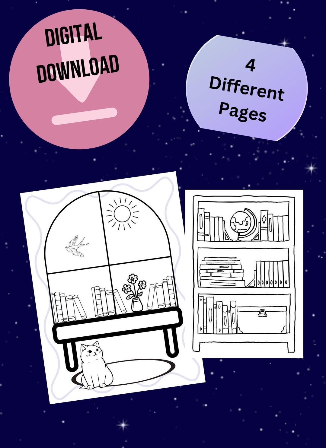 Coloring Sheet, Color Page, Book Printable, Reading Printable, Reading ...