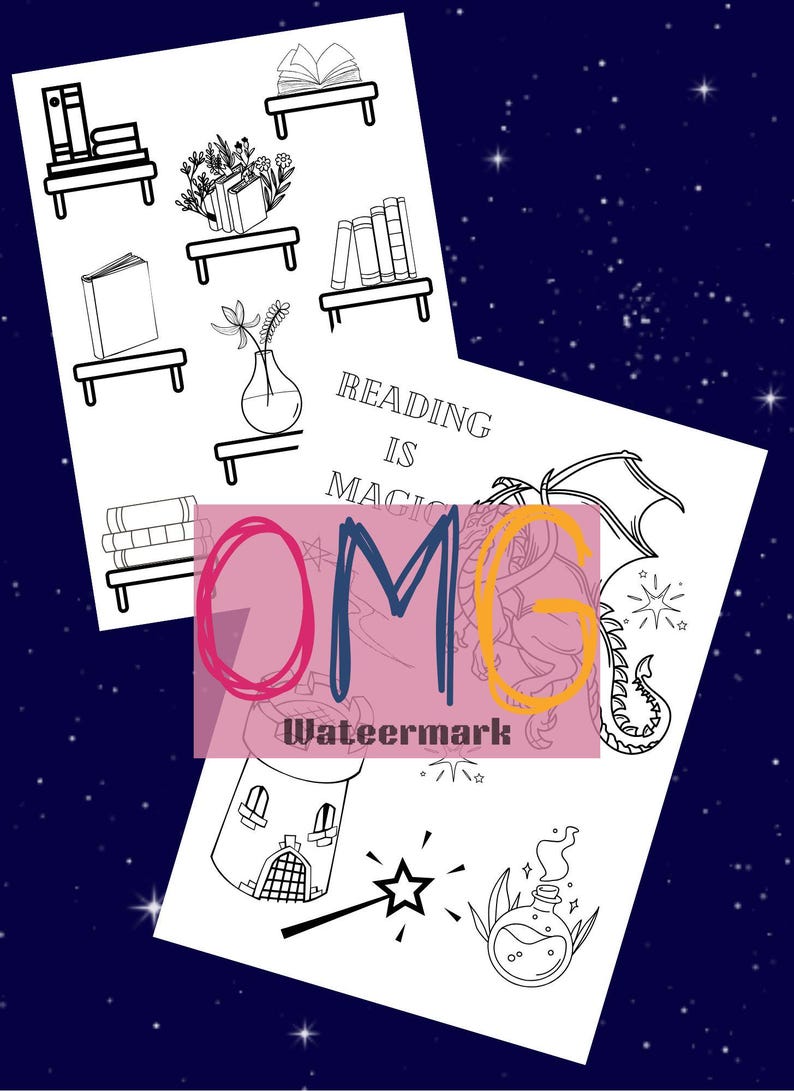Coloring Sheet, Color Page, Book Printable, Reading Printable, Reading ...