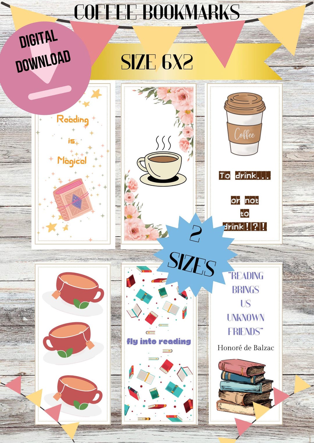 Coffee Bookmarks, Reading, Books, Bookmarks, Printable, Coffee, Bookish ...