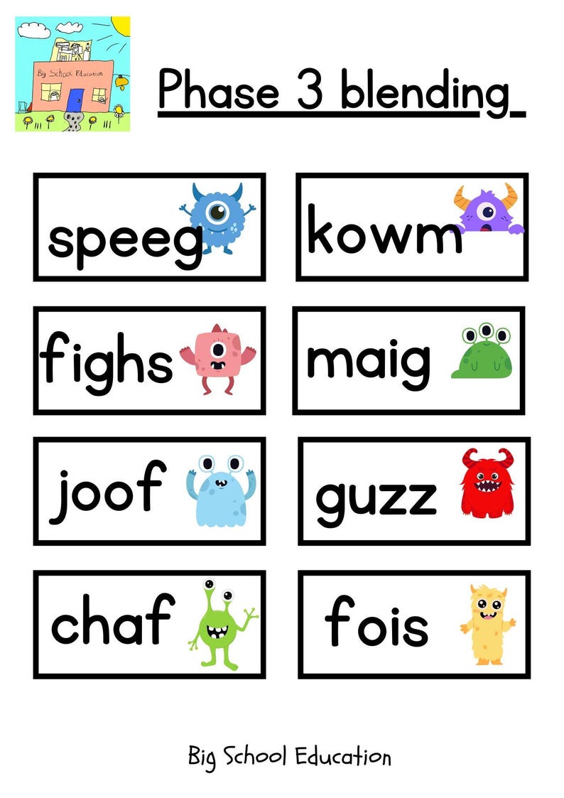 Phonics Phase 3 Activity Book, Printable 30 Page EYFS Activities ...