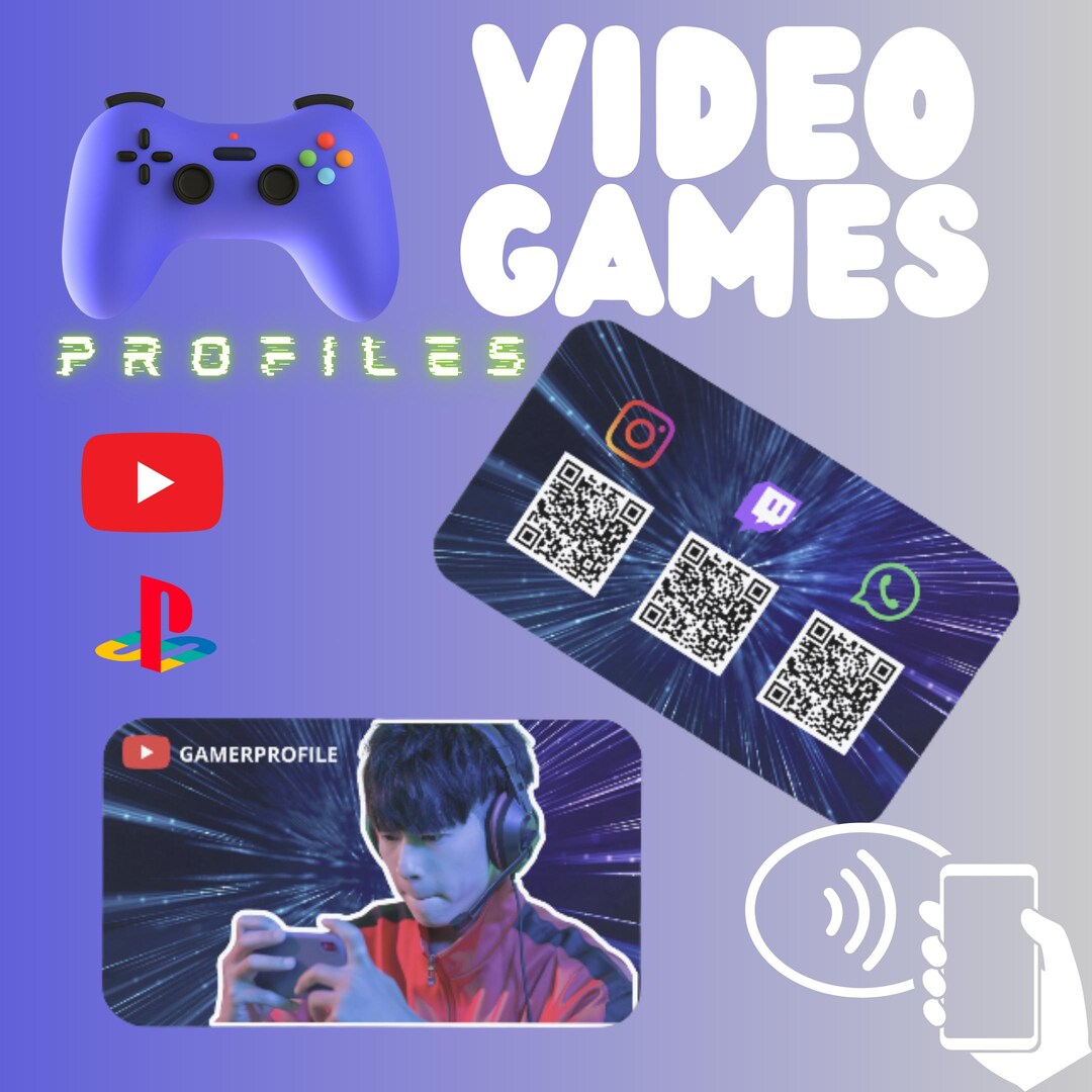 Youtube Play Button Profile, Youtube NFC Card, Play Station Profile NFC ...