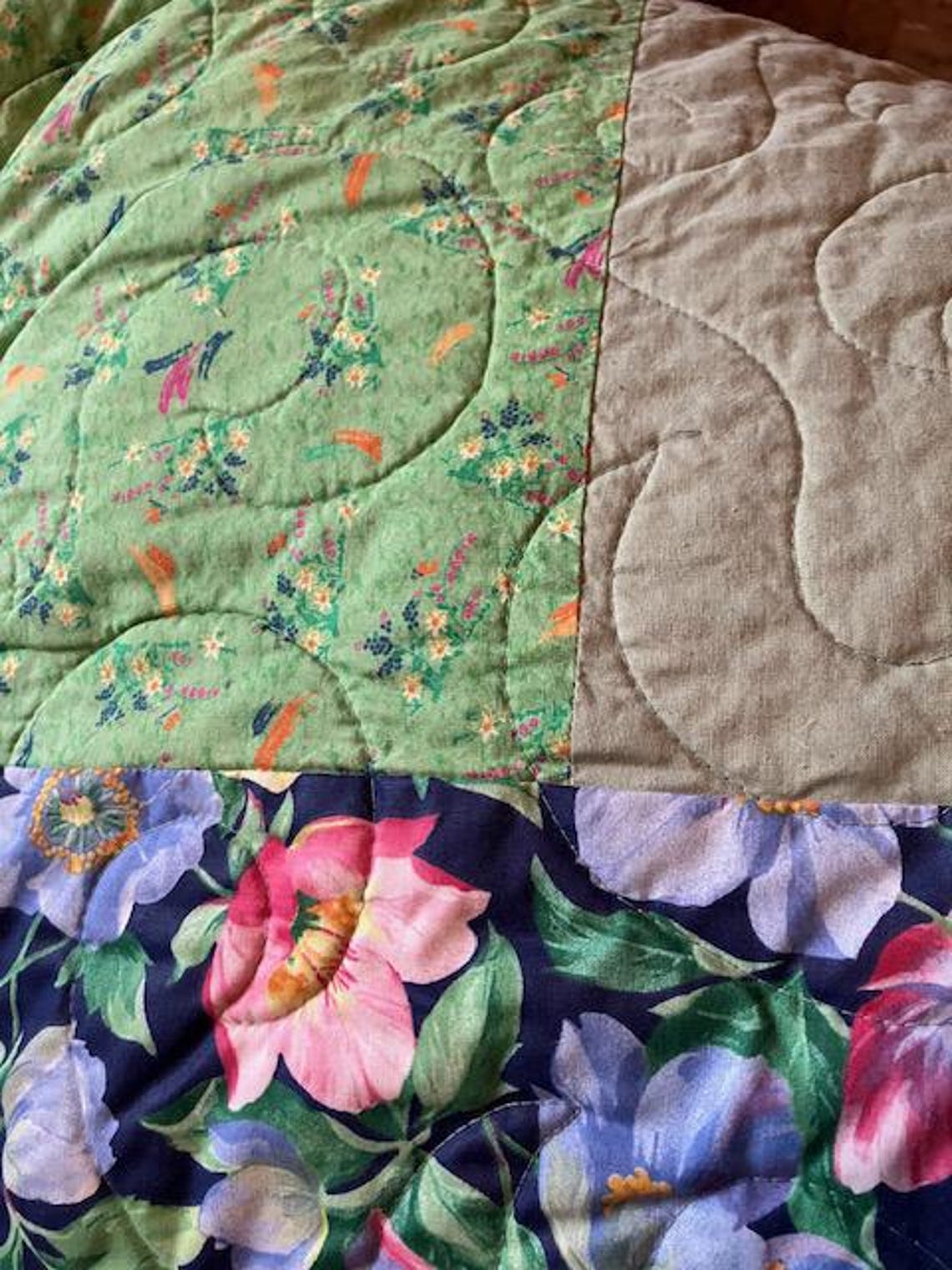 Throw, Couch, or Lap Quilt, String Log Squares With Lime Sashing, 72" X ...