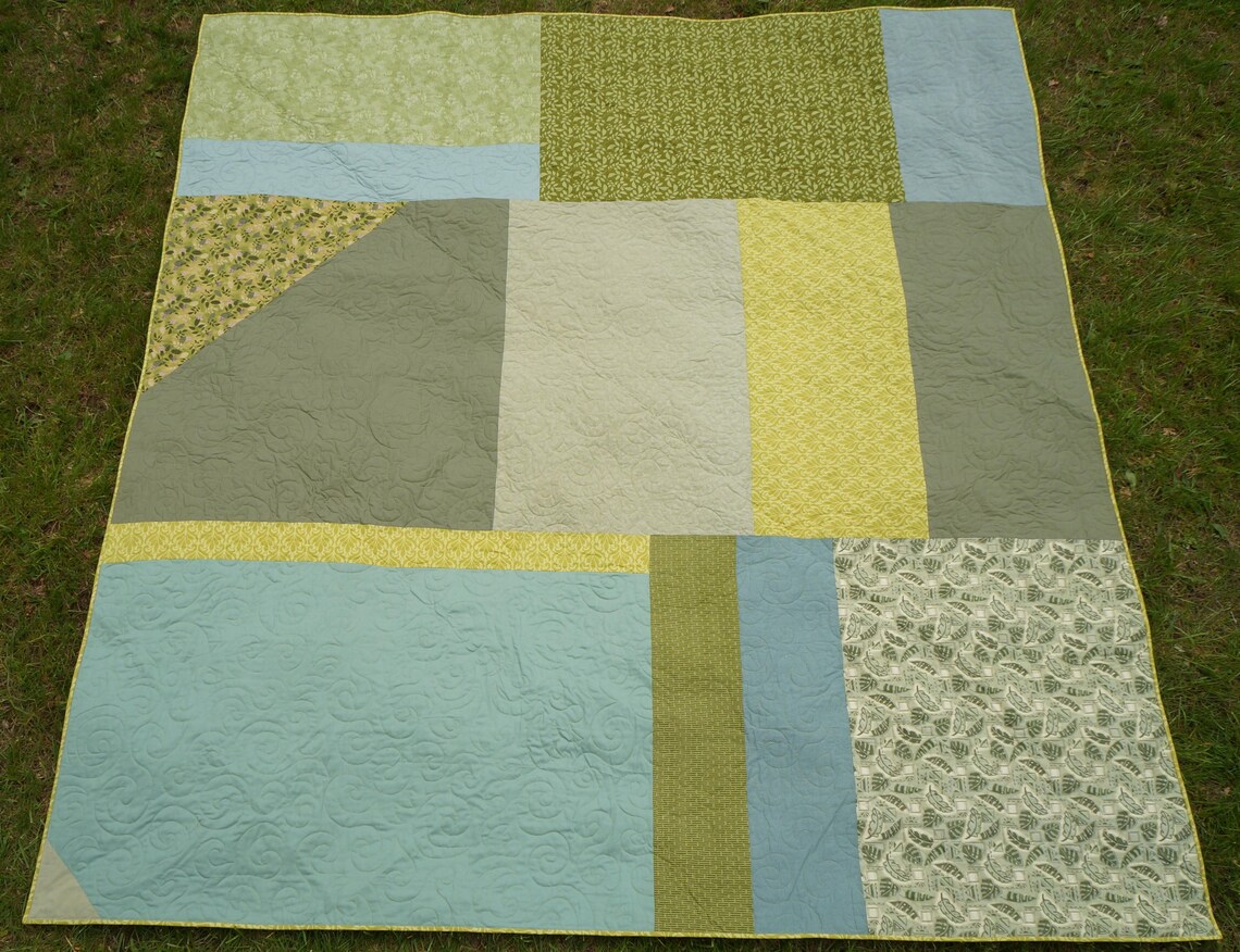 Queen/king Bed Quilt, Graduated Checkboard, "pandora's Crayon Box", 101 ...
