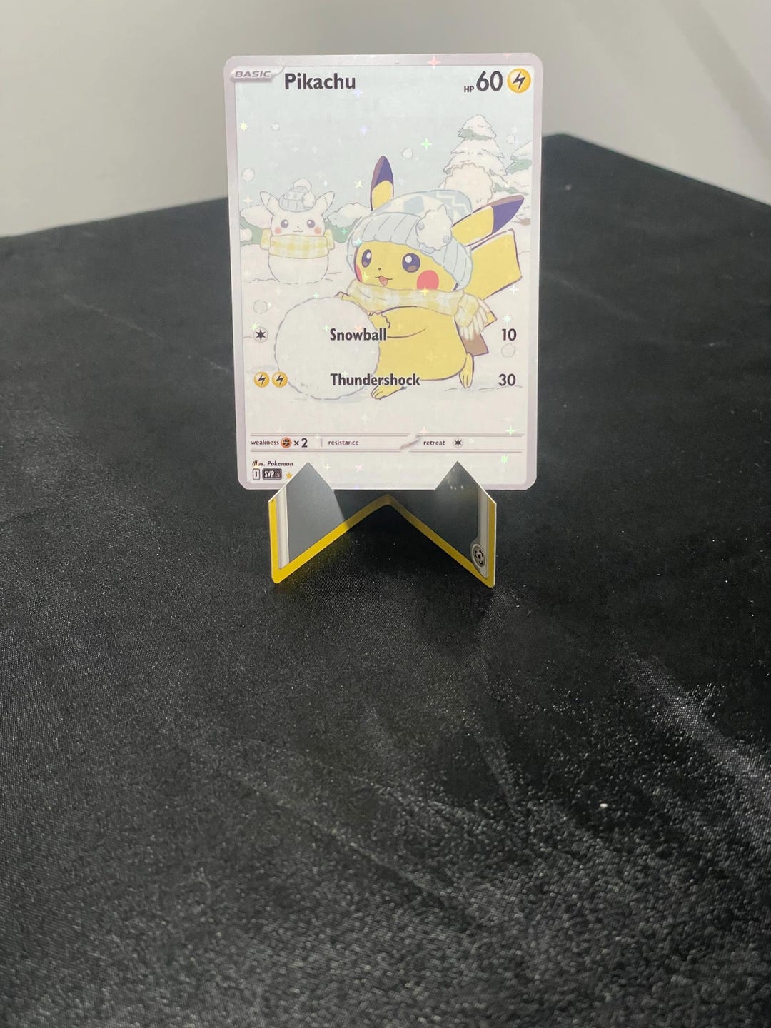 Pikachu in the Snow (custom Card) - Etsy