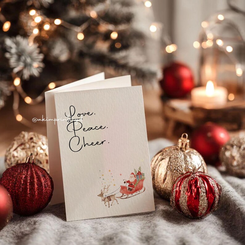 Watercolor Santa Claus Clipart Set: Christmas Sleigh, Reindeer PNG ...