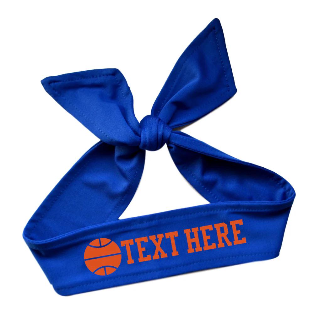 Design Your Own Basketball Tie Back Headband With VINYL Text Customized ...