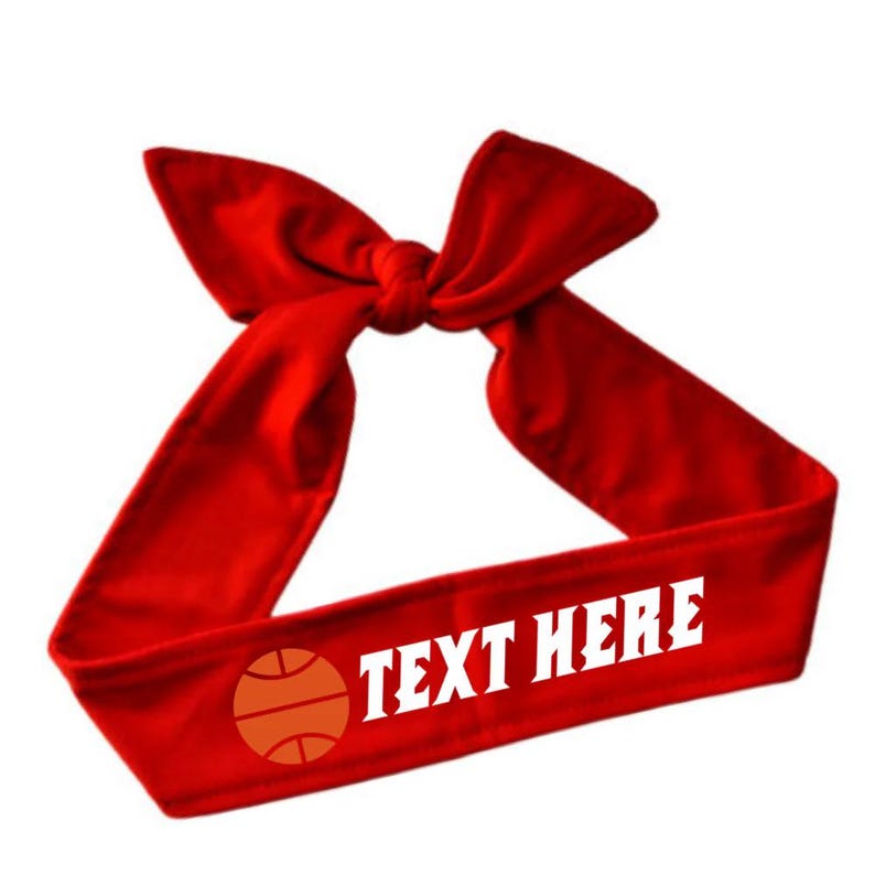 Design Your Own Basketball Tie Back Headband With VINYL Text Customized ...