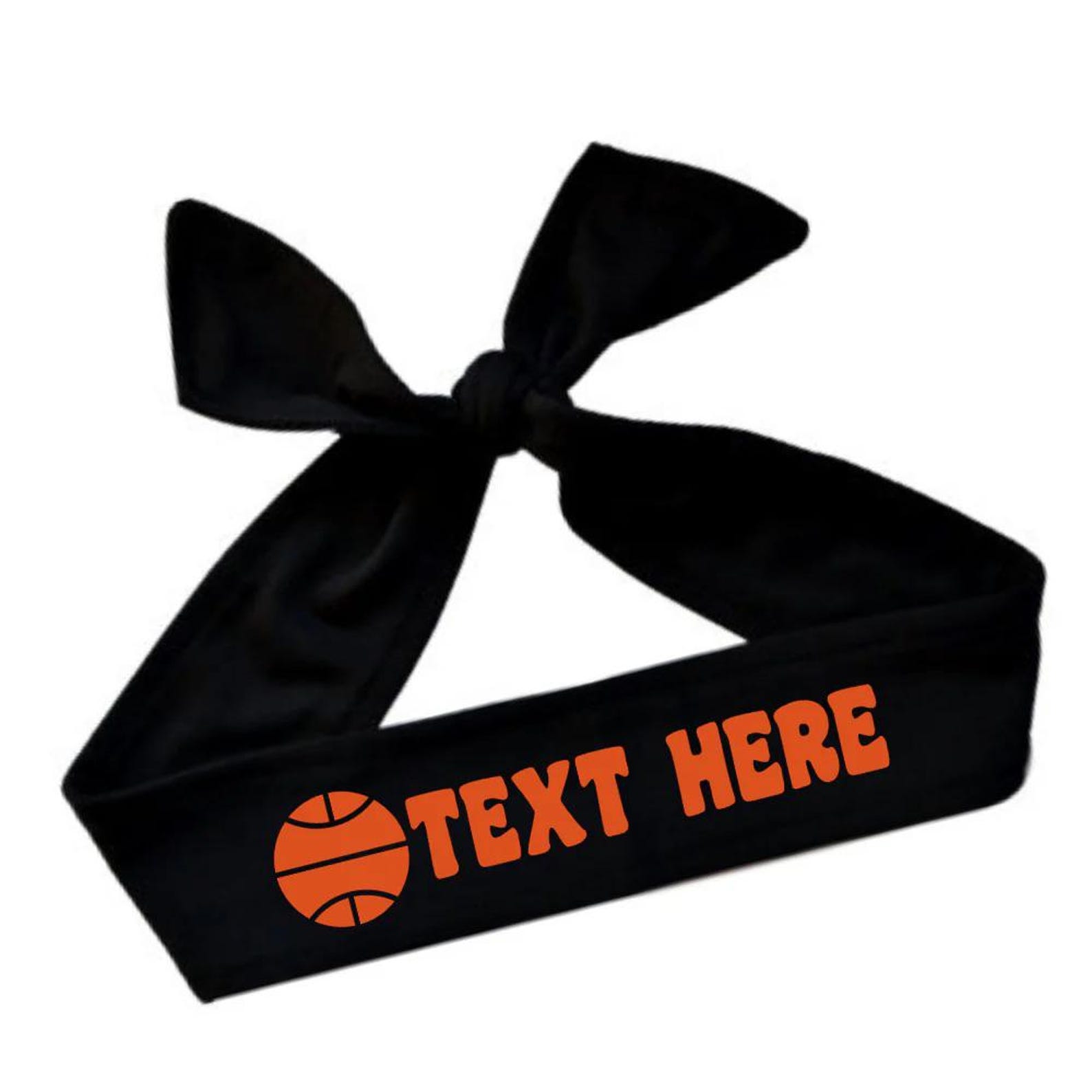 Design Your Own Basketball Tie Back Headband in VINYL Text Customized ...