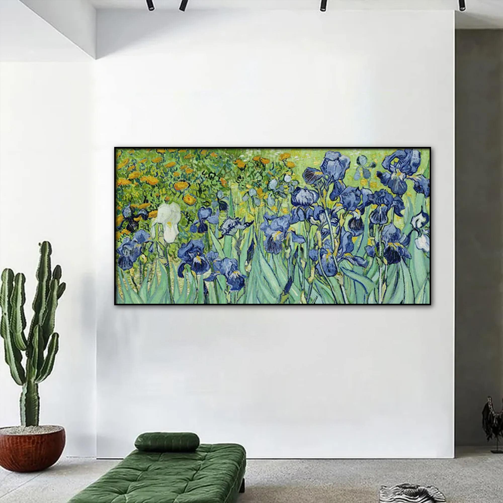 Blue Iris Flower Wall Art Vincent Van Gogh Textured Floral Blossom ...