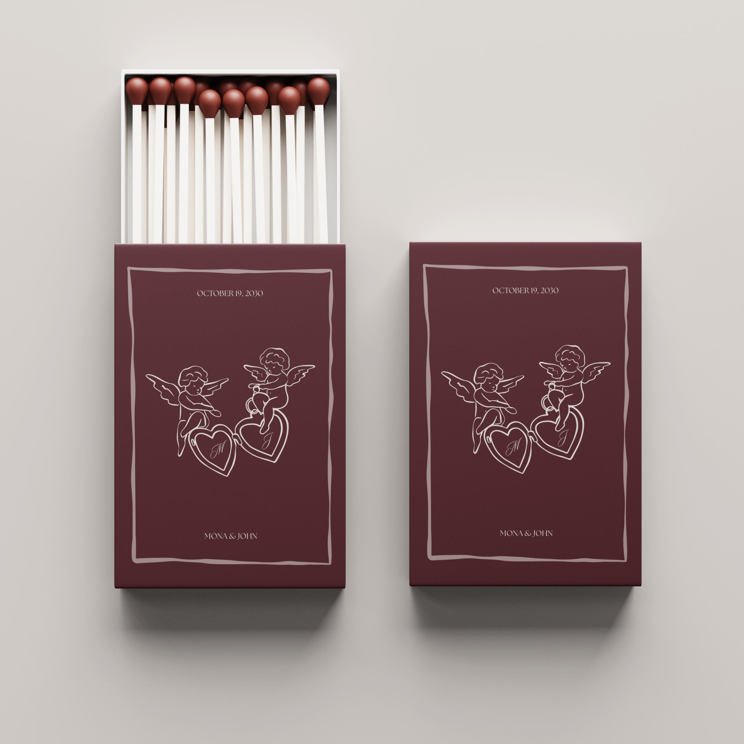 Customizable Wedding Matchbox Template Custom Matchbox Label Favors Perfect Match Perfect Match ...