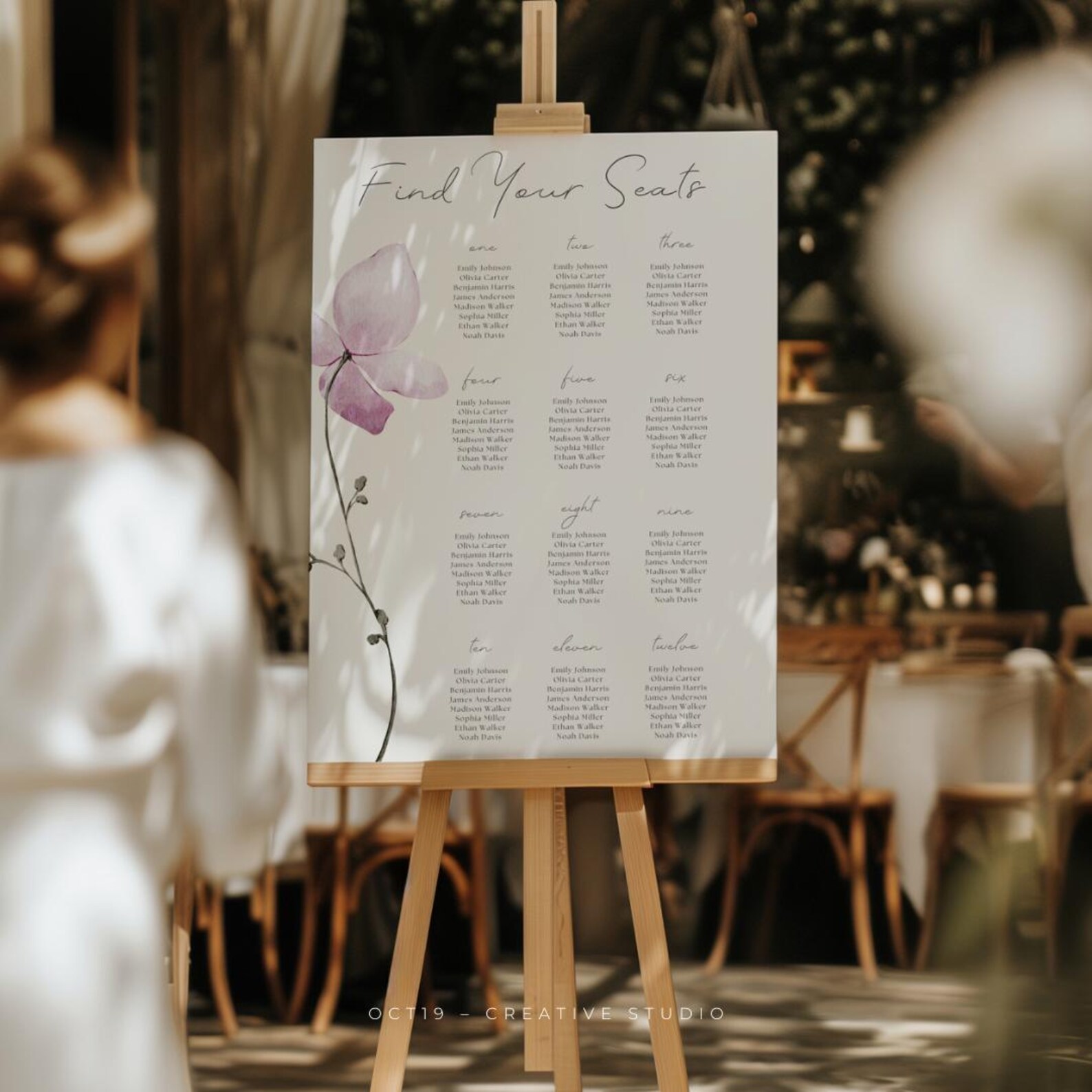 Floral Seating Chart Digital Download Wildflower Seating Chart Template ...