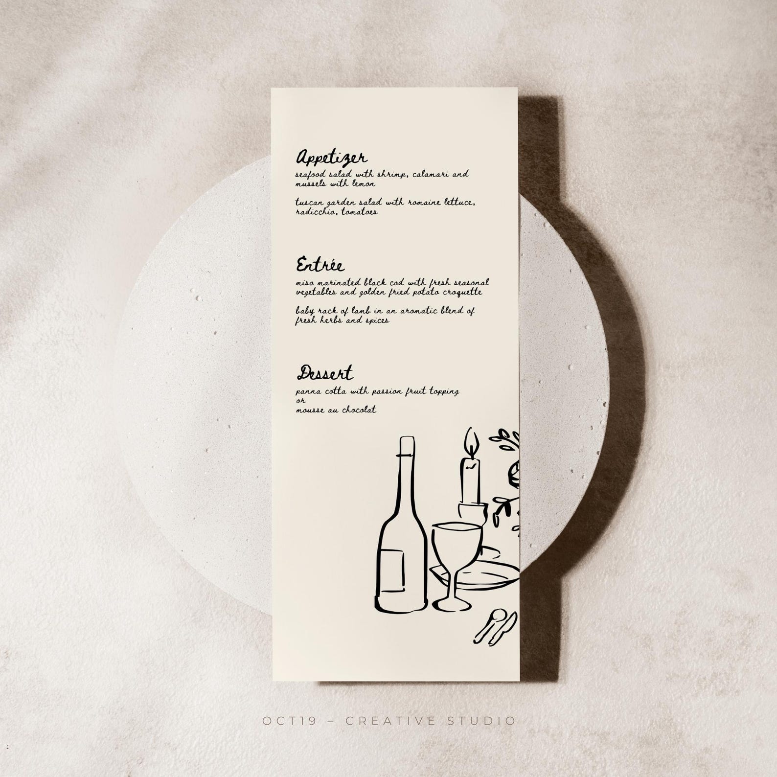 Hand Drawn Wedding Menu Template Scribble Wedding Menu Custom Menu ...