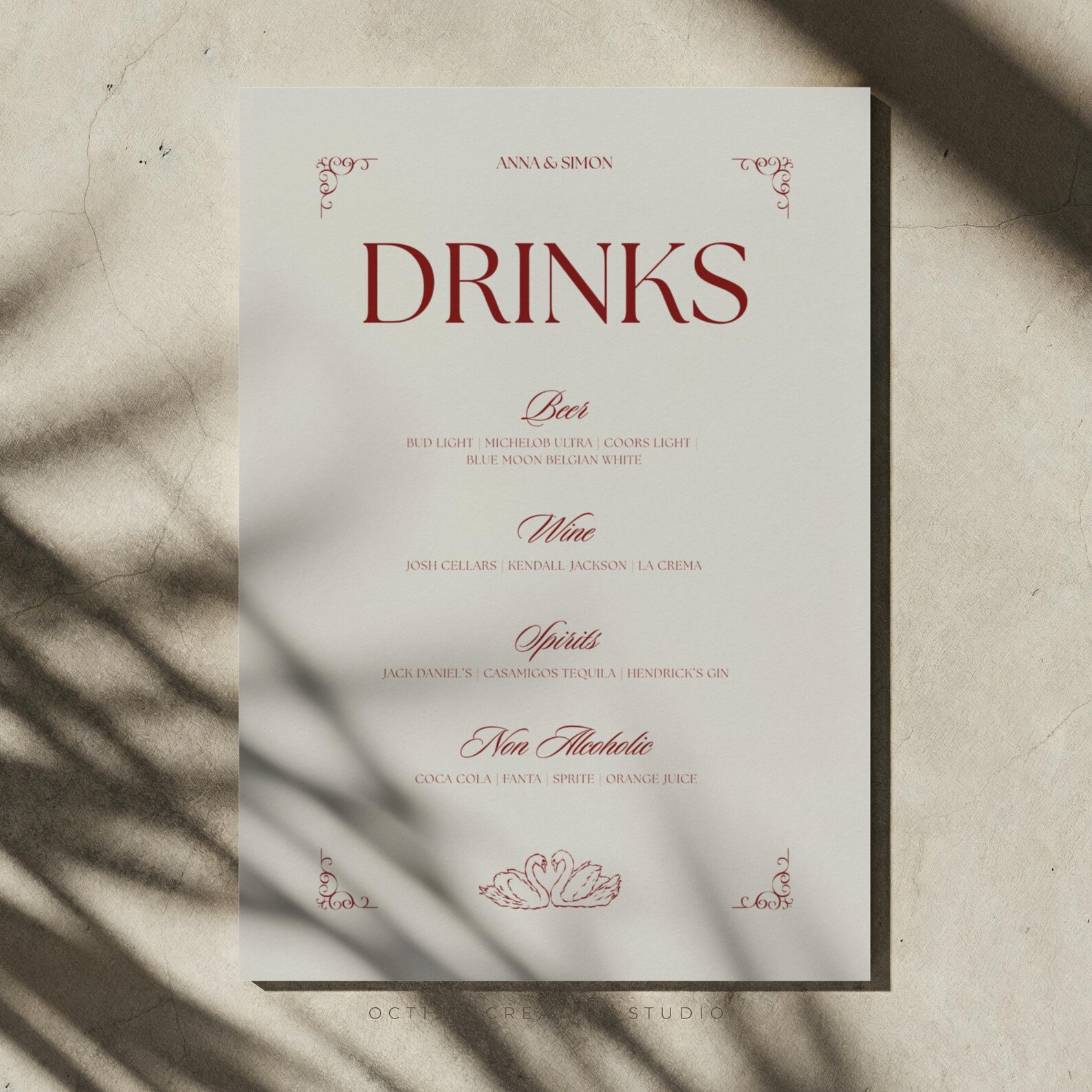 Old Money Bar Menu Retro Bar Menu Template Drink Menu Old Money Wedding ...