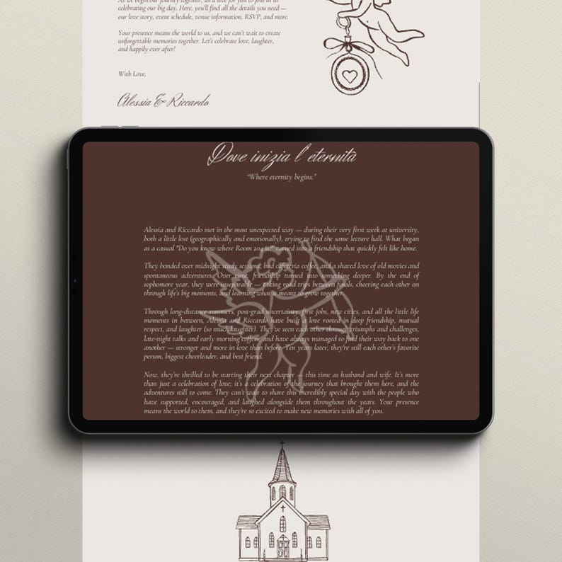 Retro Cherub Wedding Website Template Cupid Canva Wedding Website RSVP ...