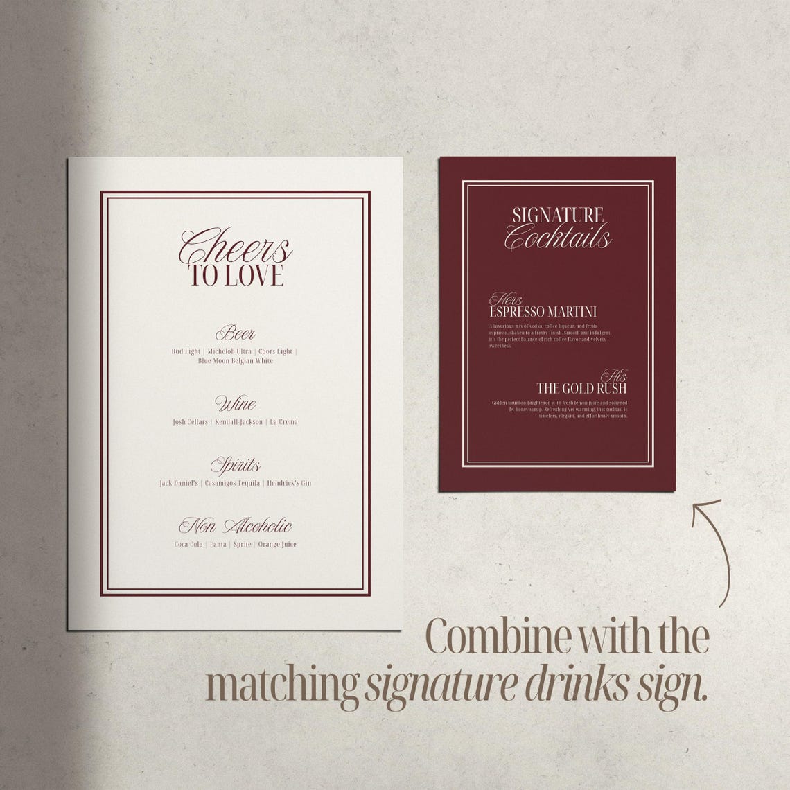 Old Money Bar Menu Retro Bar Menu Template Drink Menu Old Money Wedding ...
