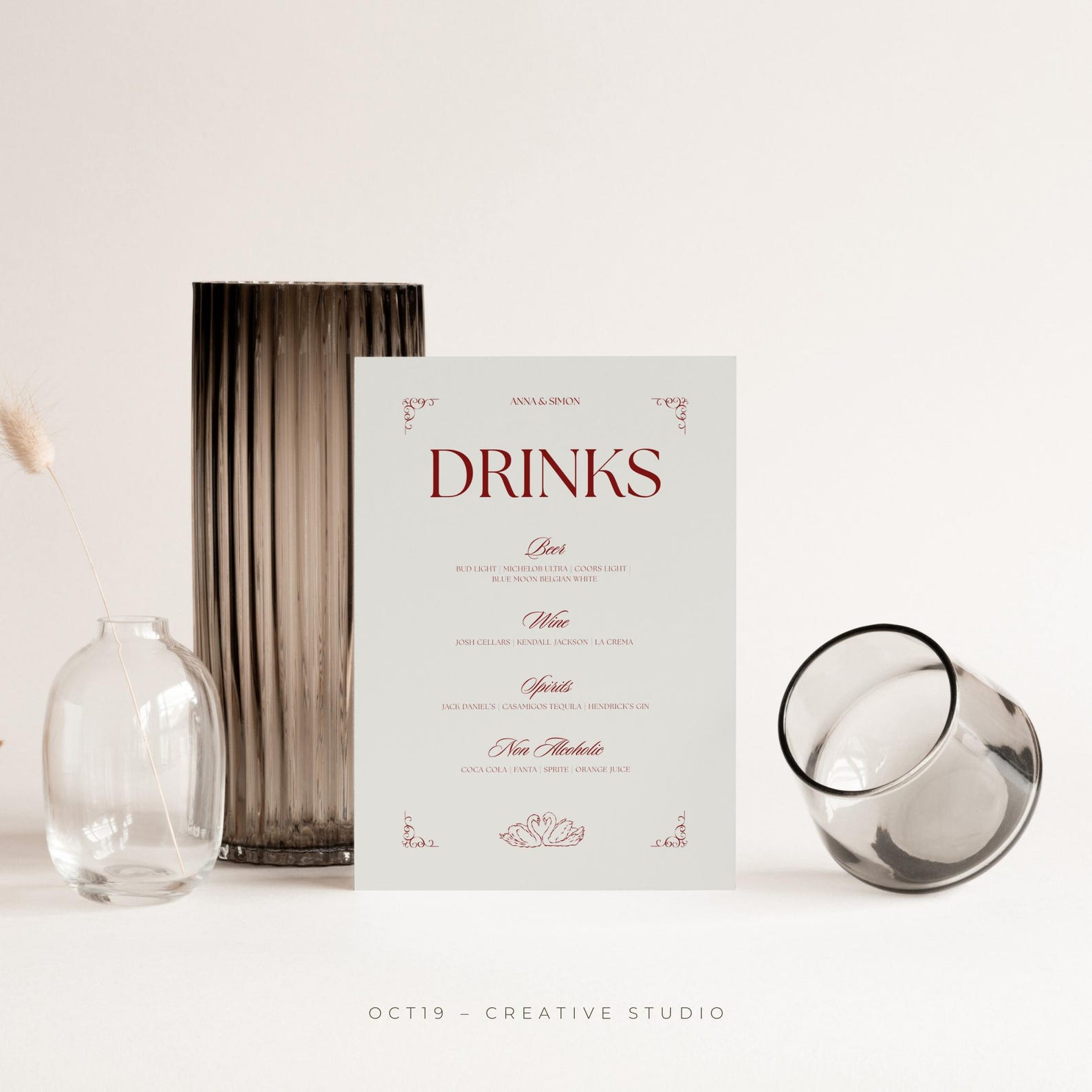 Old Money Bar Menu Retro Bar Menu Template Drink Menu Old Money Wedding ...