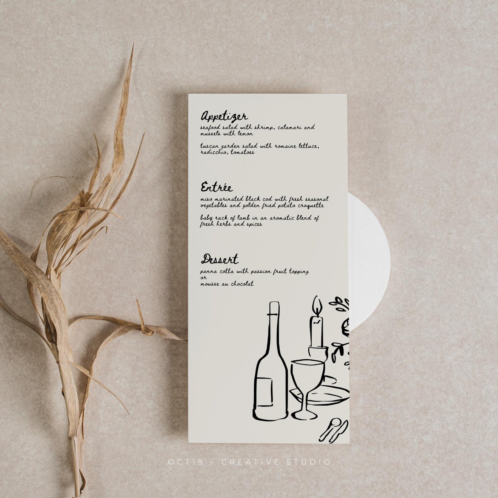 Hand Drawn Wedding Menu Template Scribble Wedding Menu Custom Menu ...