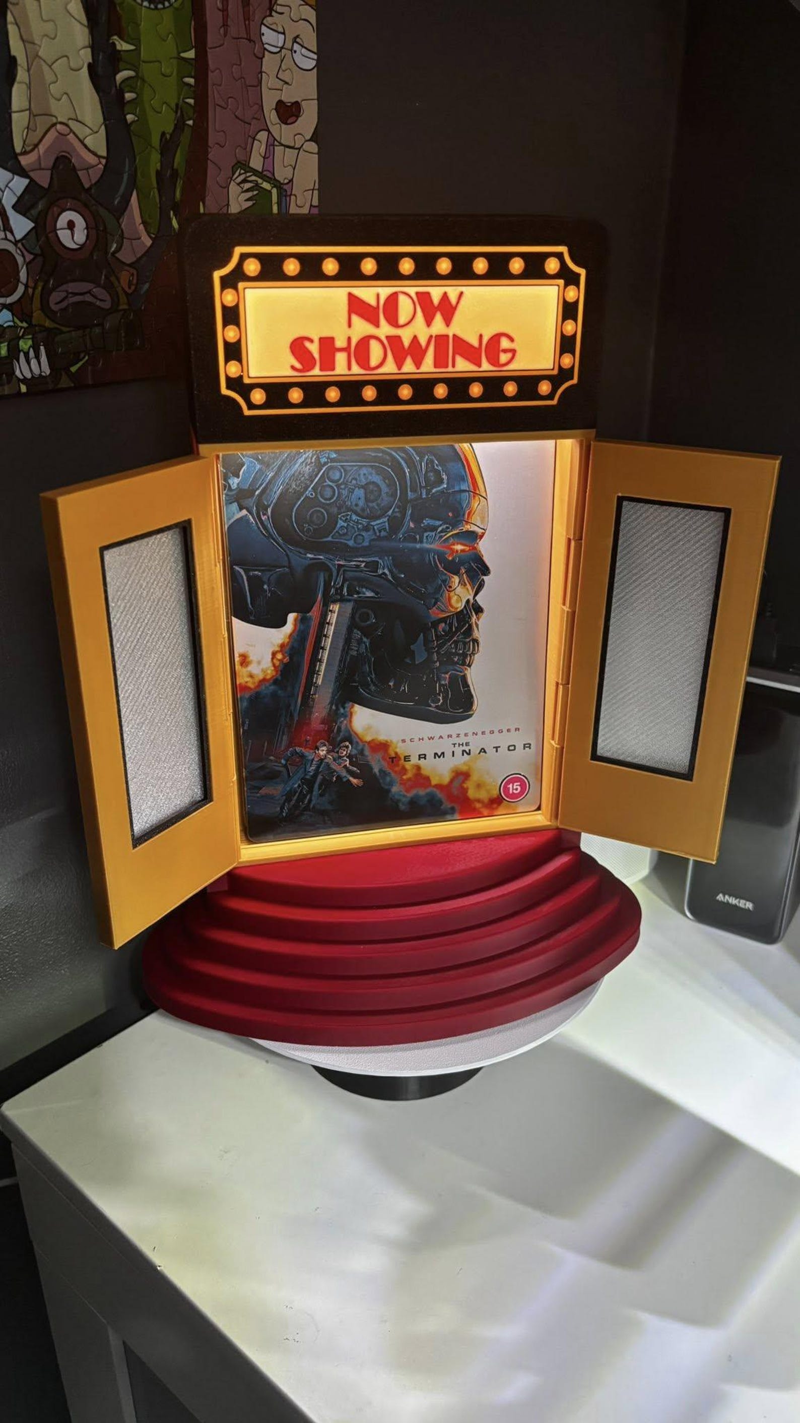 Awesome Theatre-entrance Blu-ray Display Stand – Light-up “NOW SHOWING ...