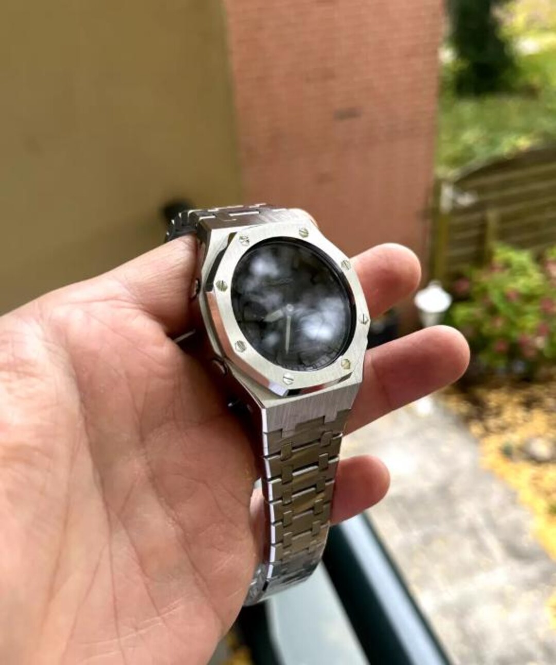 Casio G-shock GA2100 Casioak 42mm Mod - Silver Custom Watch - Limited ...