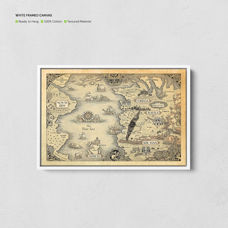 The Grishaverse Map Canvas, Grisha Trilogy Map, the Grishaverse Map ...